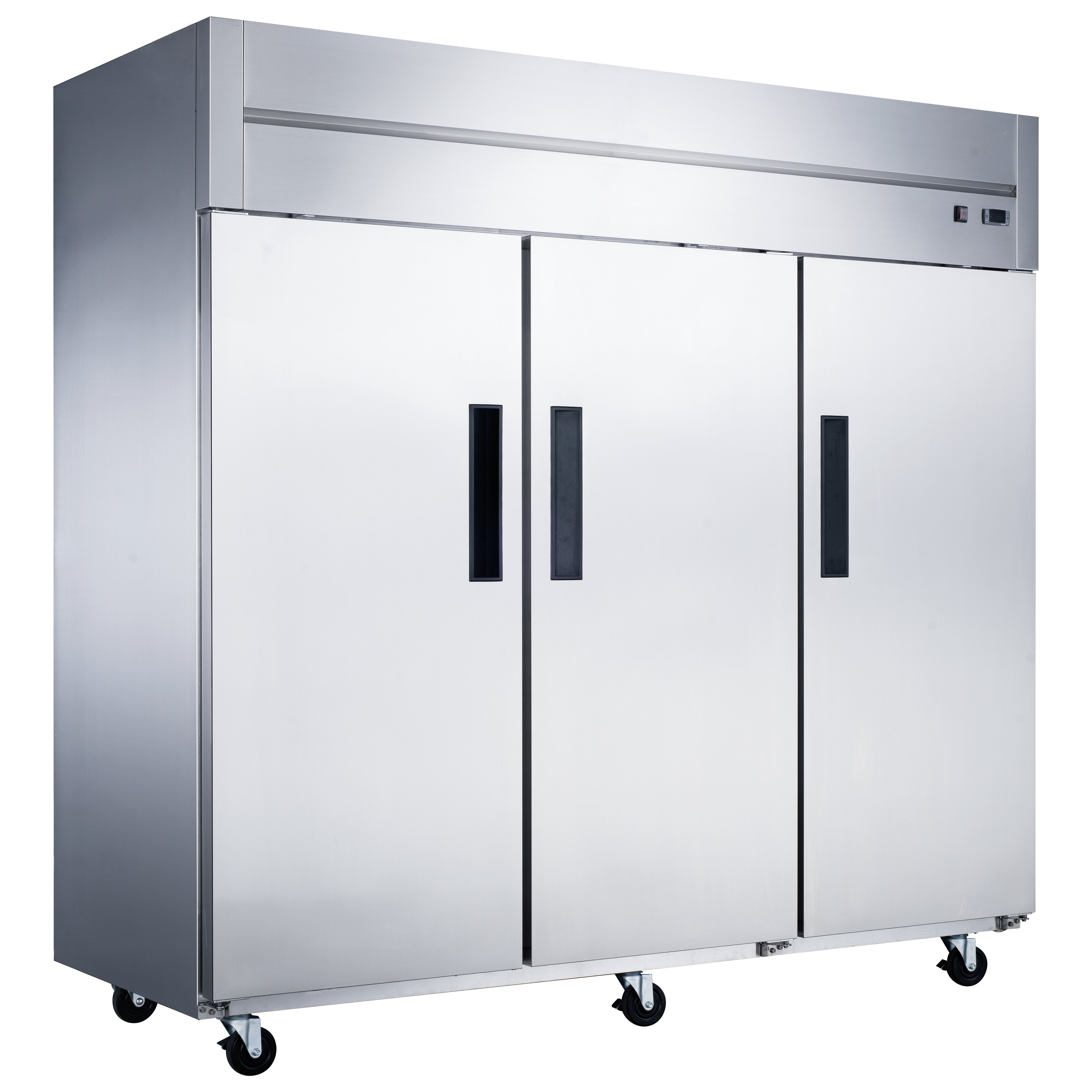 Dukers D83AF Commercial 3-Door Top Mount Freezer in Stainless Steel ...